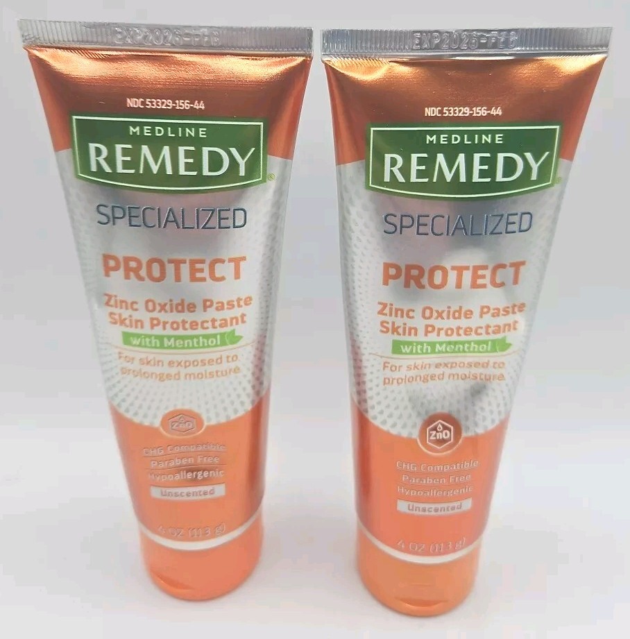 2x Medline Remedy Specialized Zinc Oxide Paste Skin Protectant w ...