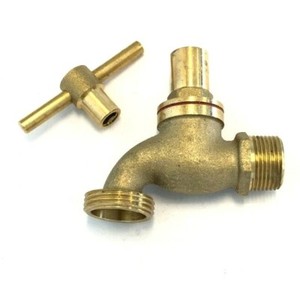 AW TH69F Watermarked 20mm 3/4" MI Brass Vandal Proof Tap (With Key ...