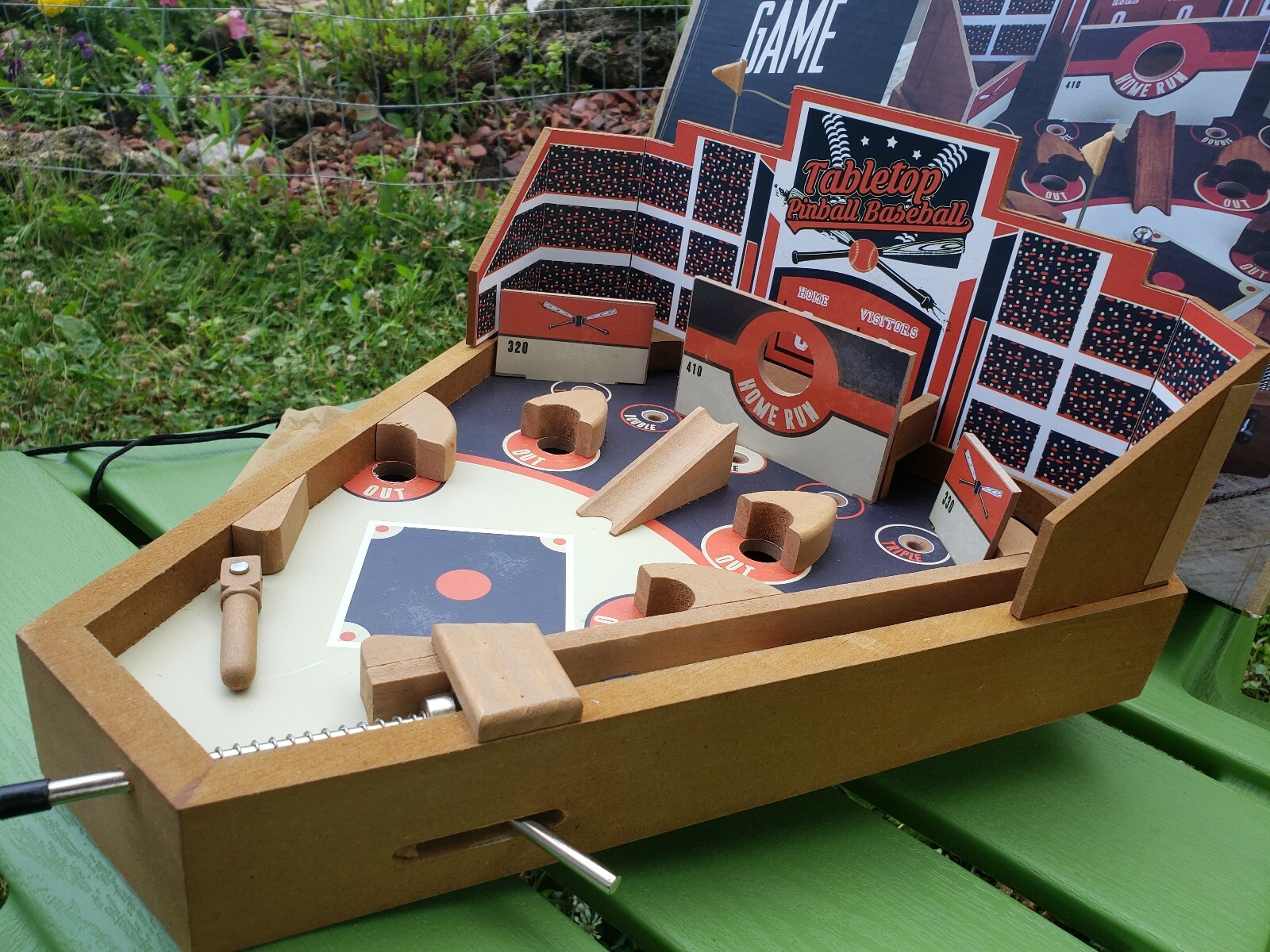 Wembly Vintage Baseball Wooden Pinball Game Tabletop rare handsome | eBay