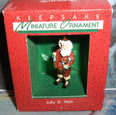 Jolly Saint Nick`1988`Miniature-A Holiday Tradition-Hallmark Tree ...