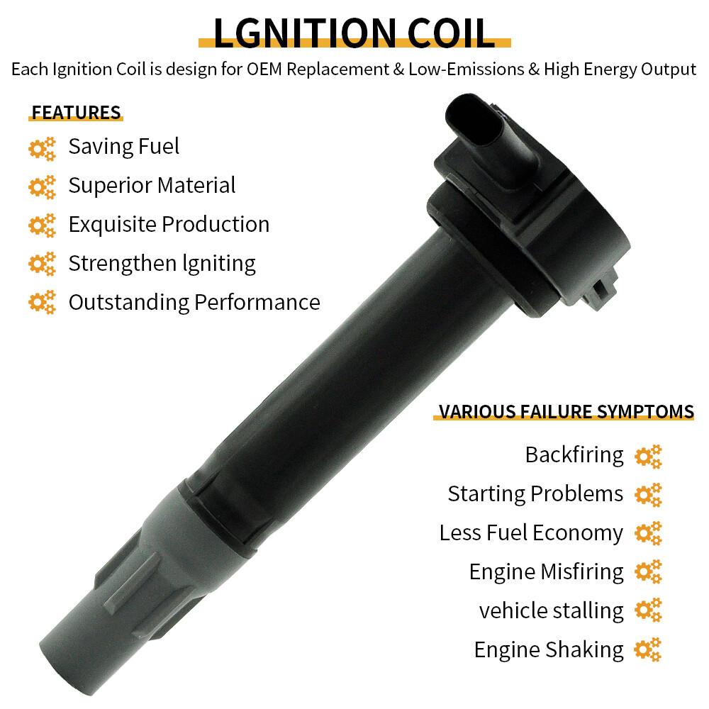 6pc Ignition Coil Spark Plug For C1522 UF502 06-10 Chrysler Dodge 4.0L ...