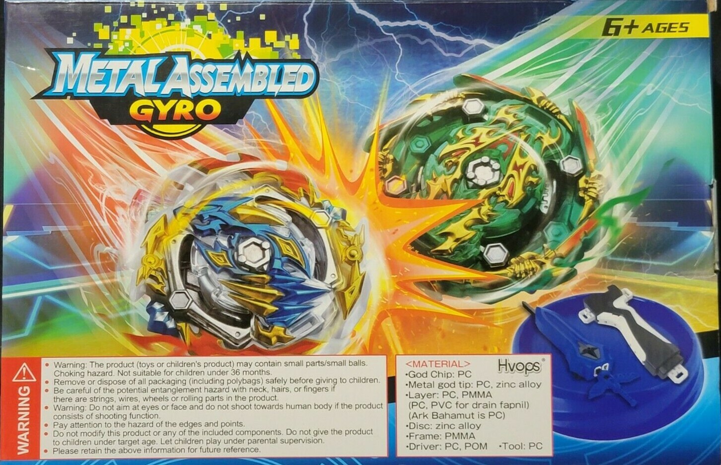 Hvops Metal Assembled Gyro Heavy Metal Duel Ages 6+ | eBay