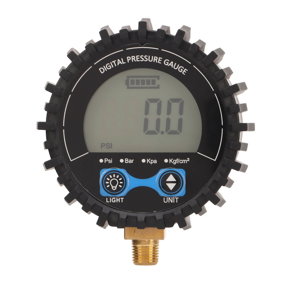 ・Tire Inflator Digital Pressure Gauge Accurate 4 Units Switchable Low ...
