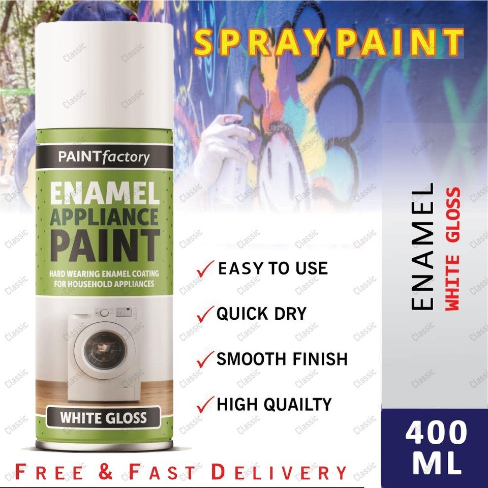 Enamel Spray Paint Aerosol Matt Gloss Satin Primer Metal Wood Plastic ...