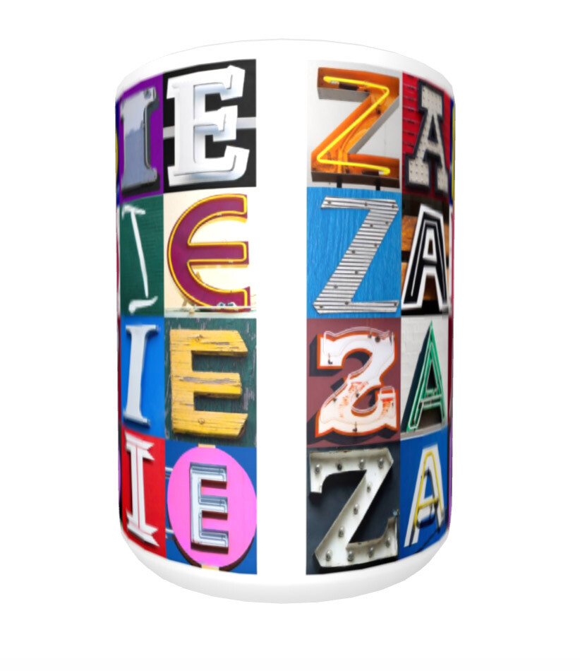 ZADIE Coffee Mug / Cup featuring the name in photos of sign letters | eBay