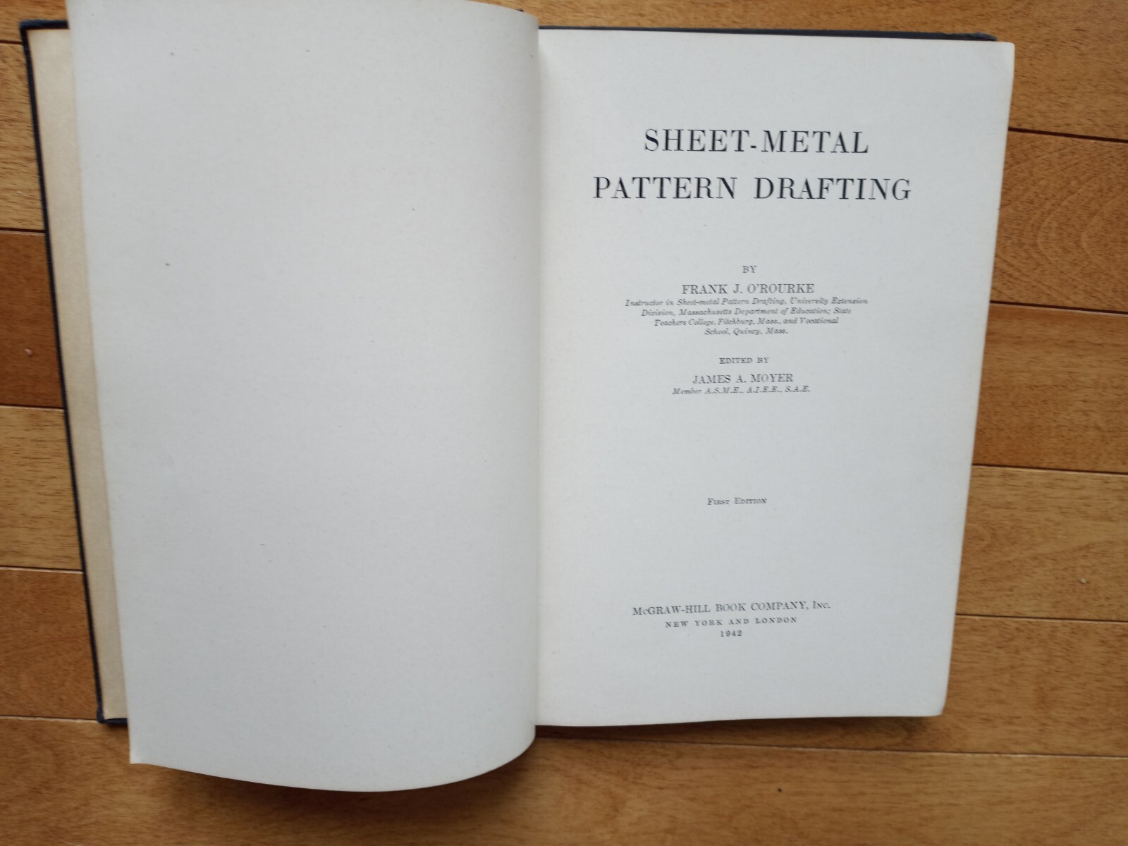 Sheet Metal Pattern Drafting Frank J. O'Rourke 1st Edition 1942 | eBay