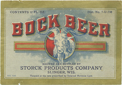 STORCK BREWING BOCK BEER LABEL T SHIRT SLINGER WISCONSIN SMALL ...