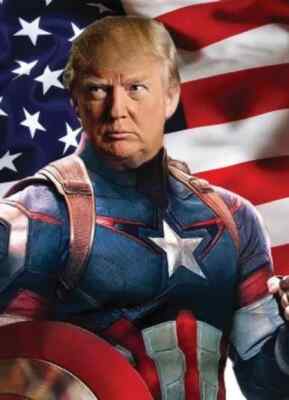 Donald Trump - Custom Art Card - Captain America Trump ( Gift Ready ...