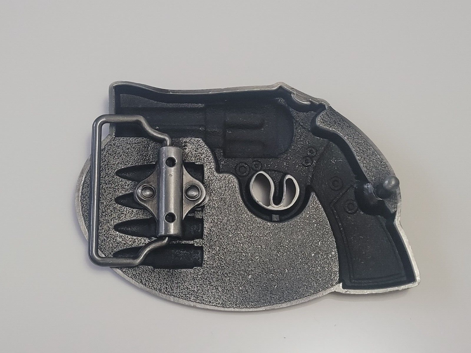 Silver Finish Pistol Gun & Bullets Buckle Western Cowboy Belt Buckle | eBay