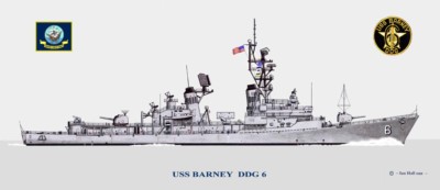 USS Barney DDG-6 Ship Print US Navy | eBay
