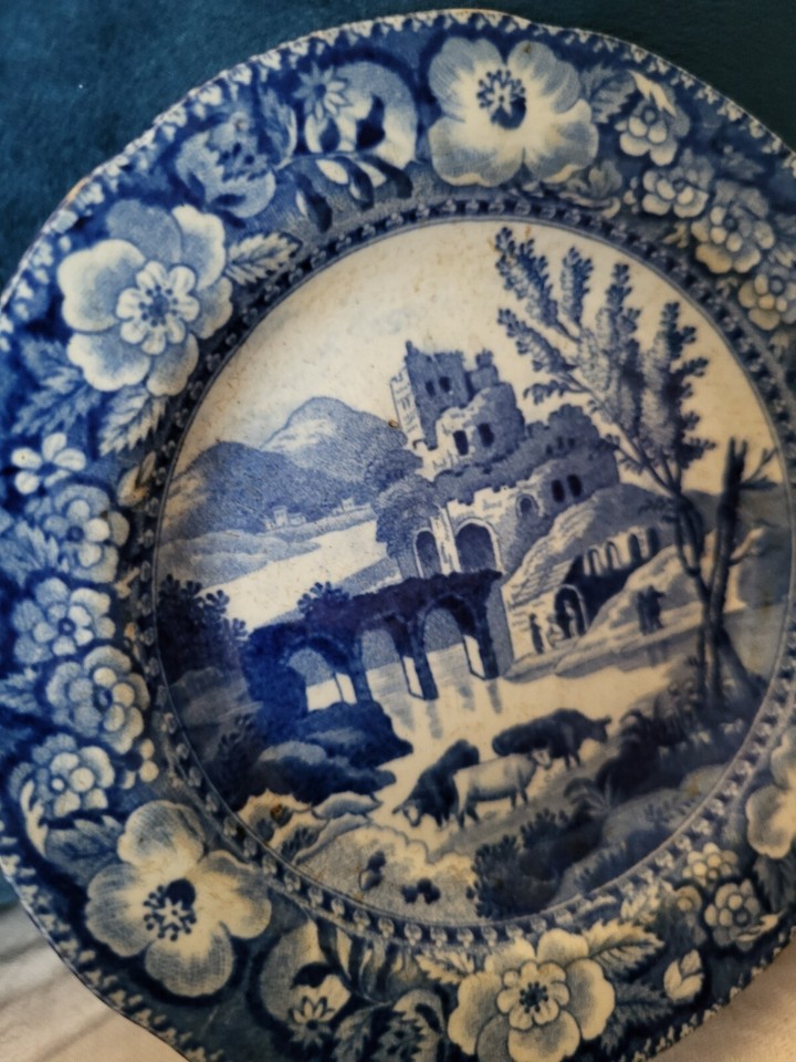 Robert Hamilton Stoke on Trent Staffordshire transferware toddy plate ...