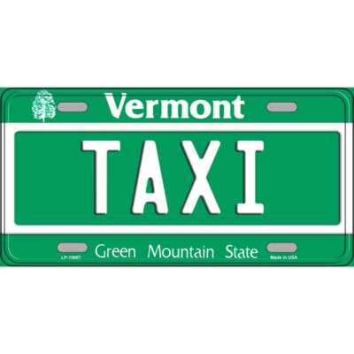 Taxi Vermont Novelty Metal Vanity License Plate Tag LP-10687 | eBay