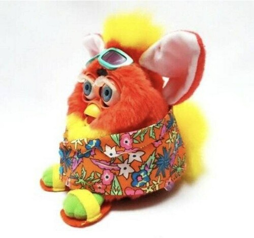 Tropical furby 1999 model 70-897 red and yellow fur blue eyes HIGHLY ...