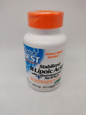 Doctor's Best Stabilized R-Lipoic Acid w/BioEnhanced Na-RALA 200 mg 60 ...