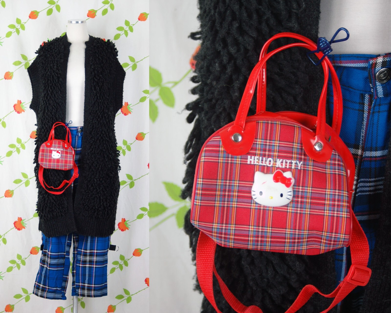 Red Plaid Hello Kitty Children's Mini Purse Top Handle Petite Purse | eBay