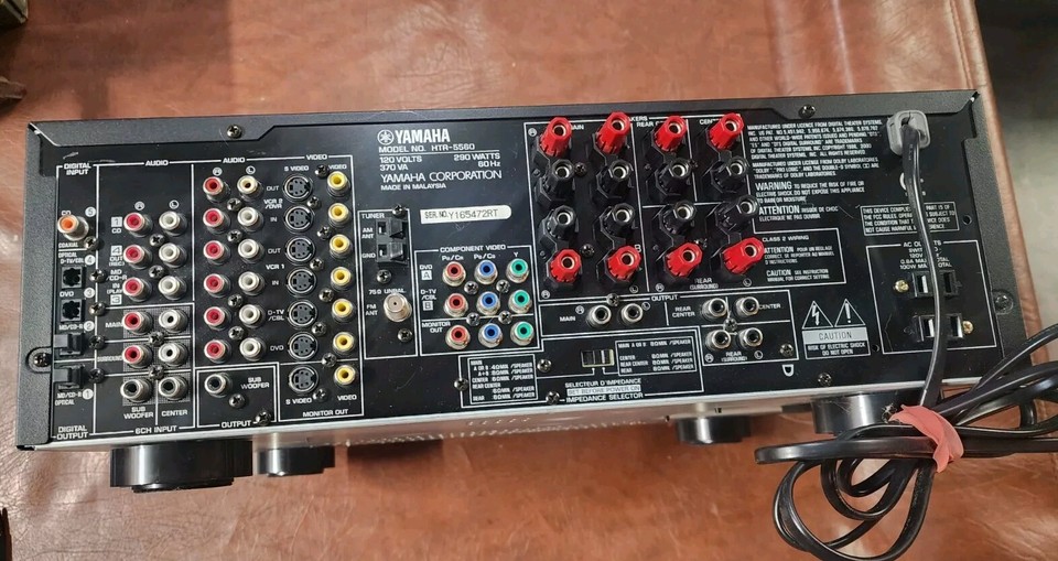 Yamaha HTR-5560 Receiver HiFi Stereo 6.1 Channel,AM/FM Tuner & Remote ...