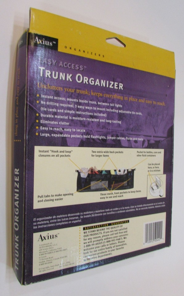 New Vintage 1996 Unused Axius Easy Access Car Trunk Organizer Unclutter ...
