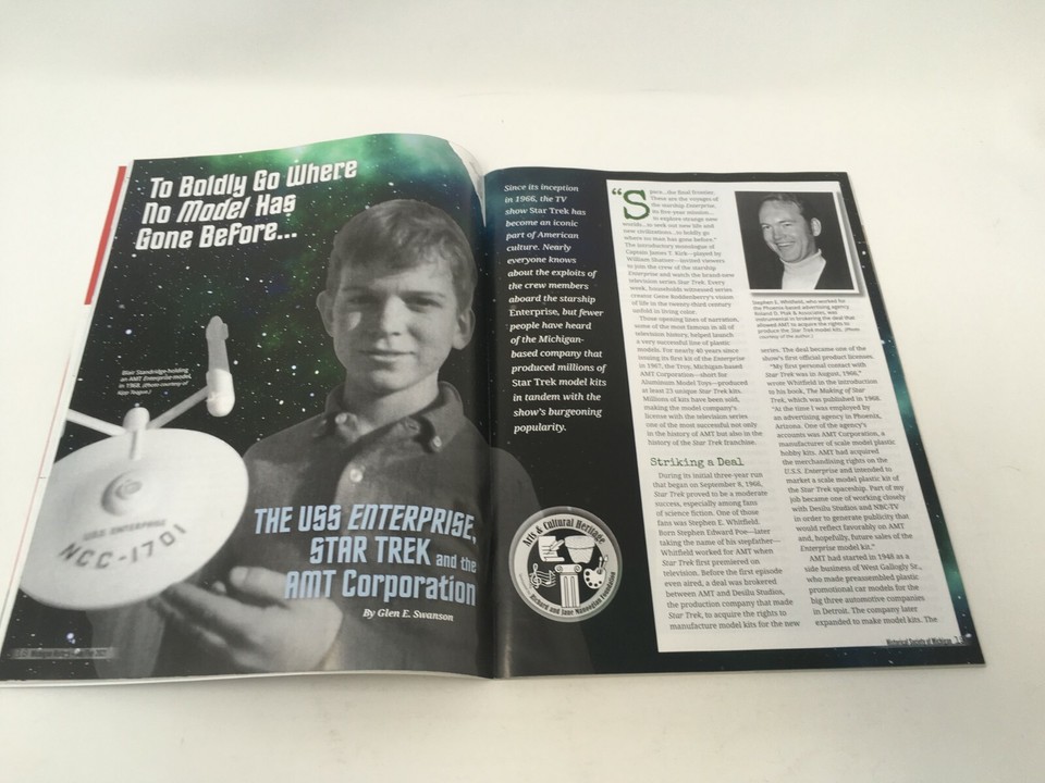 2021 ISSUE OF MICHIGAN HISTORY MAGAZINE FEATURING AMT MODELS STAR TREK ...
