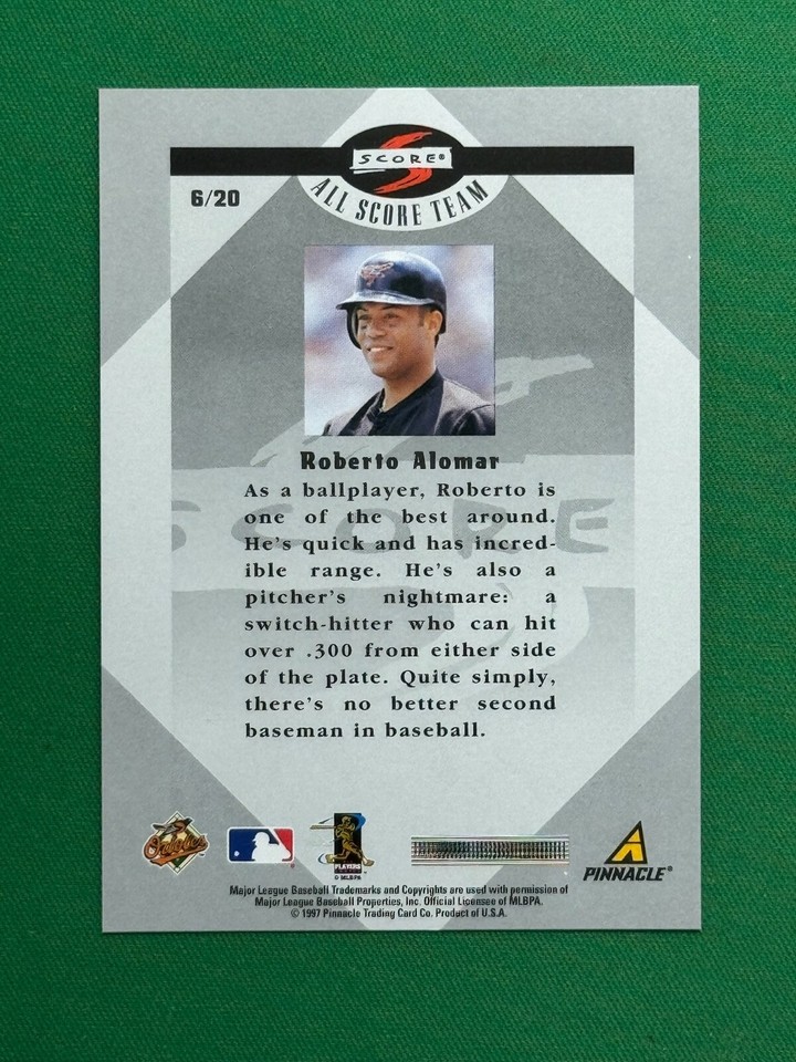 1998 Score Baseball All-Score Team #6 Roberto Alomar | eBay