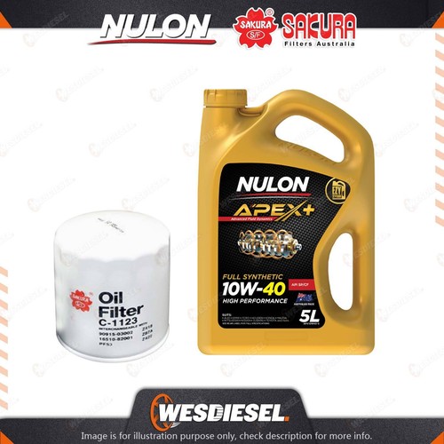 Sakura Oil Filter Nulon 5L APX10W40 Engine Oil Kit for Toyota Camry ...