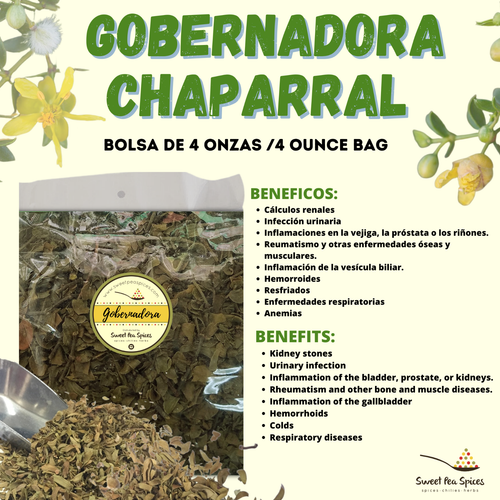 Gobernadora Herbal Mexican Tea 4 oz-113g. Chaparral Leaf Bladder Vejiga ...