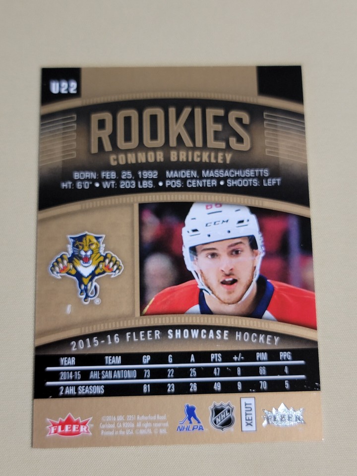 2015-16 Fleer Showcase Connor Brickley /699 Ultra Rookies #U22 | eBay