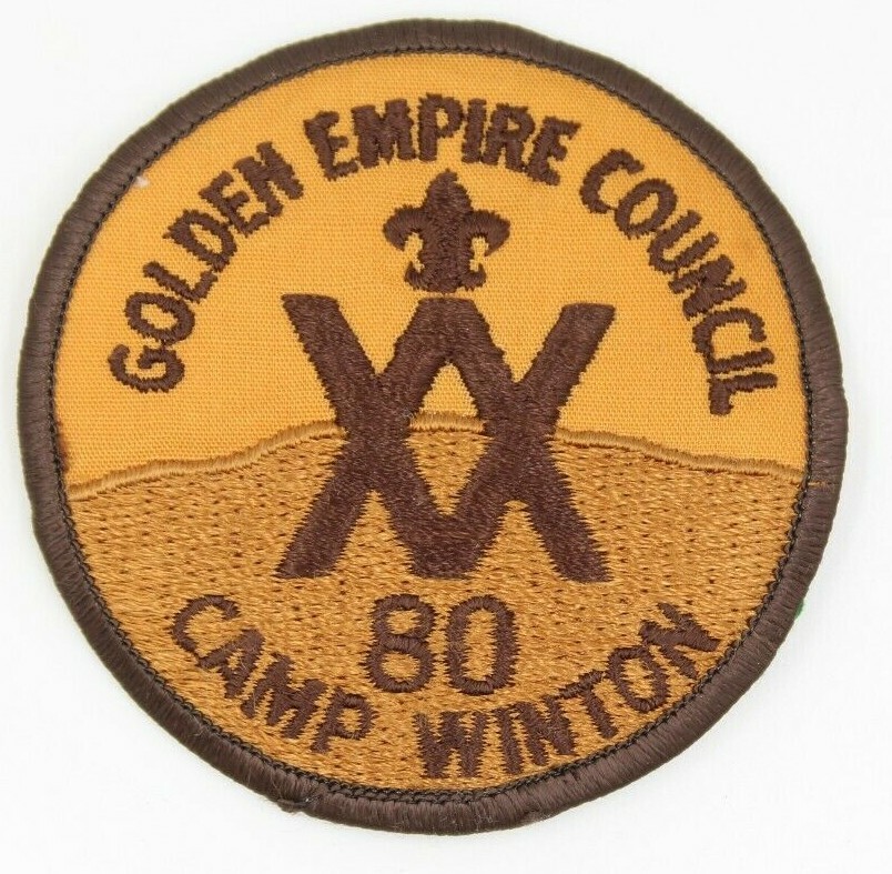 1980 Camp Winton Golden Empire Council Patch California Boy Scouts BSA ...