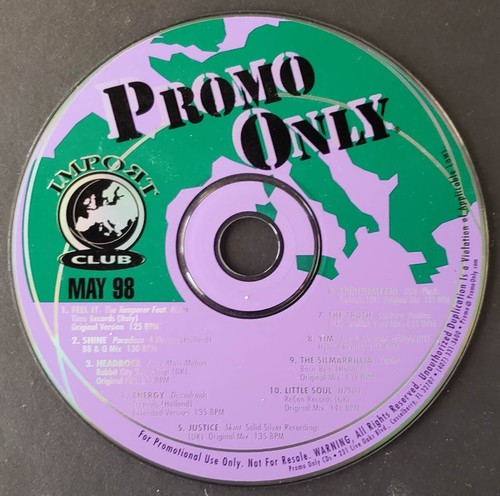 Promo Only CD - Import Club Series - May 1998 - Promotional CD for DJs ...