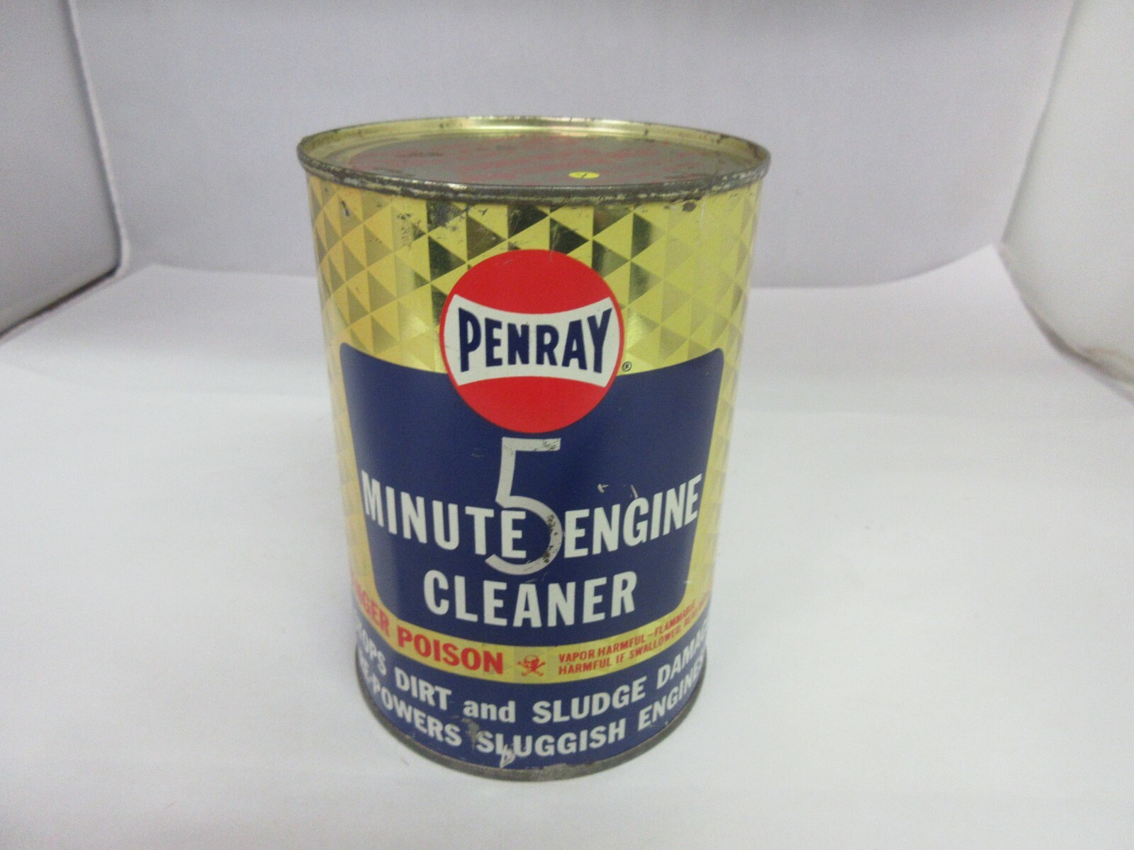 VINTAGE ADVERTISING PENRAY CLEANER MOTOR OIL ONE 1 QUART TIN CAN FULL ...