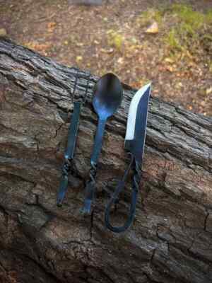 Antique Hand Forged Stylish Utensils Cutlery Set Medieval Elegant ...