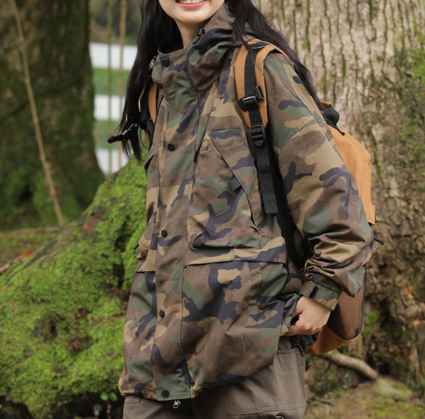 Men Camouflage Jacket Parka Army Pullover Pocket Coat Hooded Tops | eBay