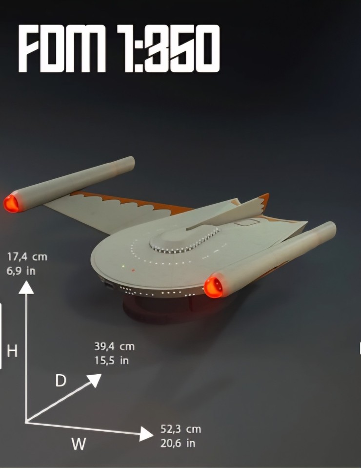 Star Trek Original Tos Romulan Bird Of Prey 1/350 scale 3d Model Kit | eBay