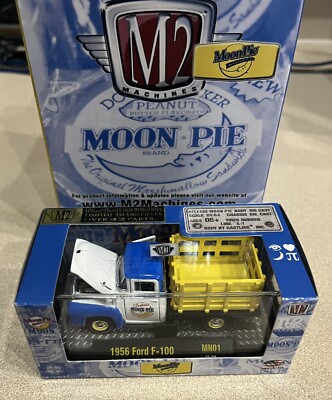 🏁 M2 Machines Moon Pie 1956 Ford F-100 COE MN01- White/Yellow/Blue 🏁 | eBay