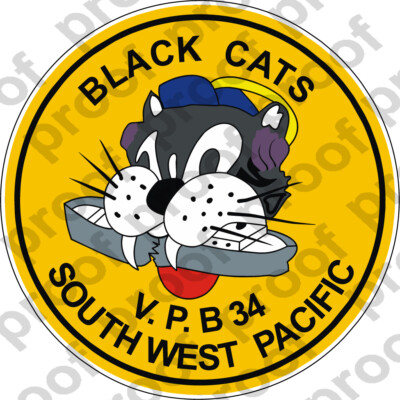 STICKER USN VPB 34 BLACK CATS | eBay