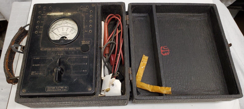 Vintage Simpson, Model 443 - DC Volt-Ohmmeter, In Case, Broken Glass ...