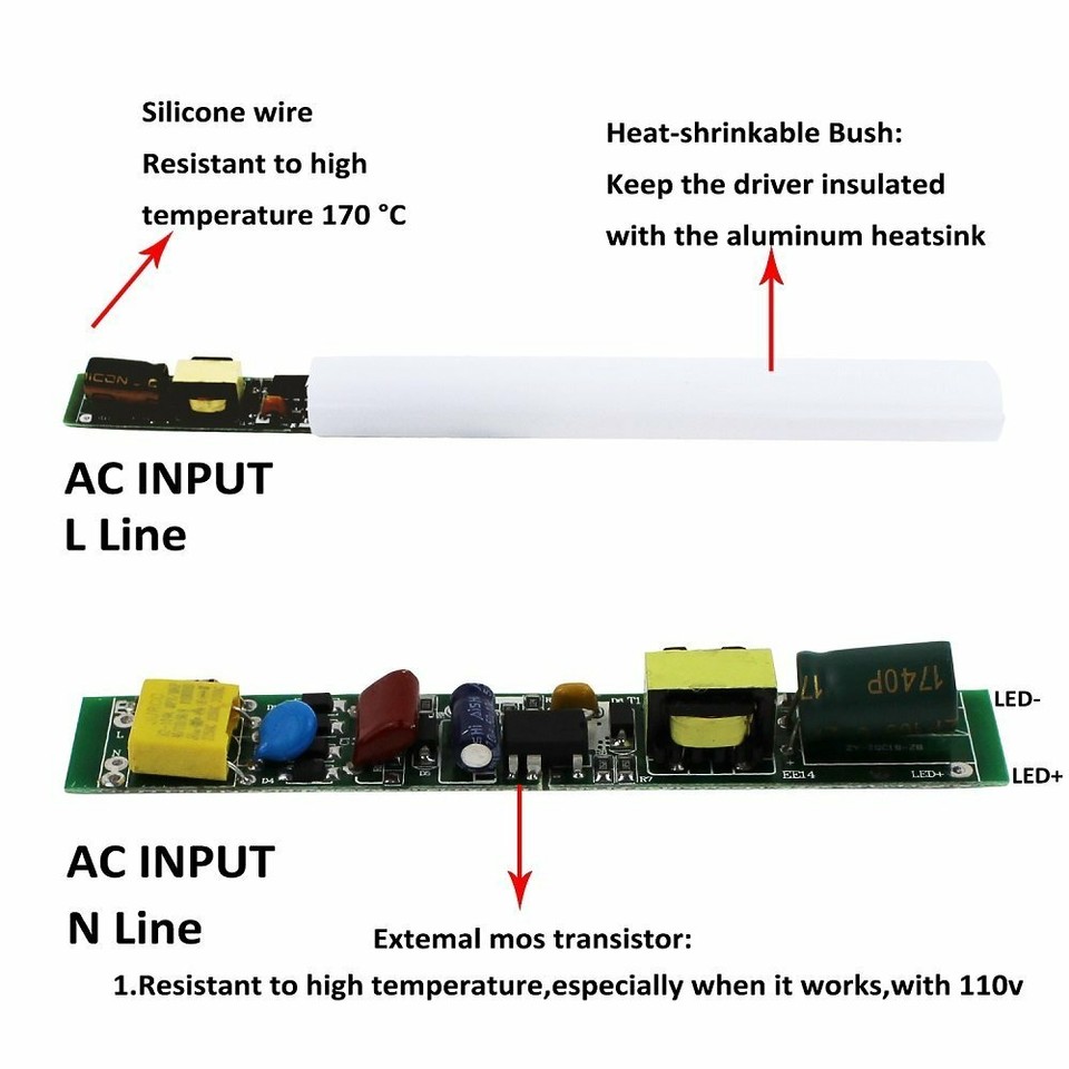 8ft LED Tube Light, 45W FA8 Single Pin, Replaces T8/T12 Fluorescent ...