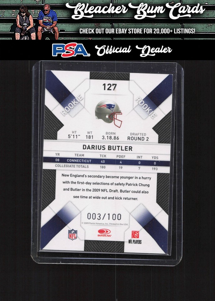 2009 Donruss Threads 127 Darius Butler Retail Green /100 | eBay