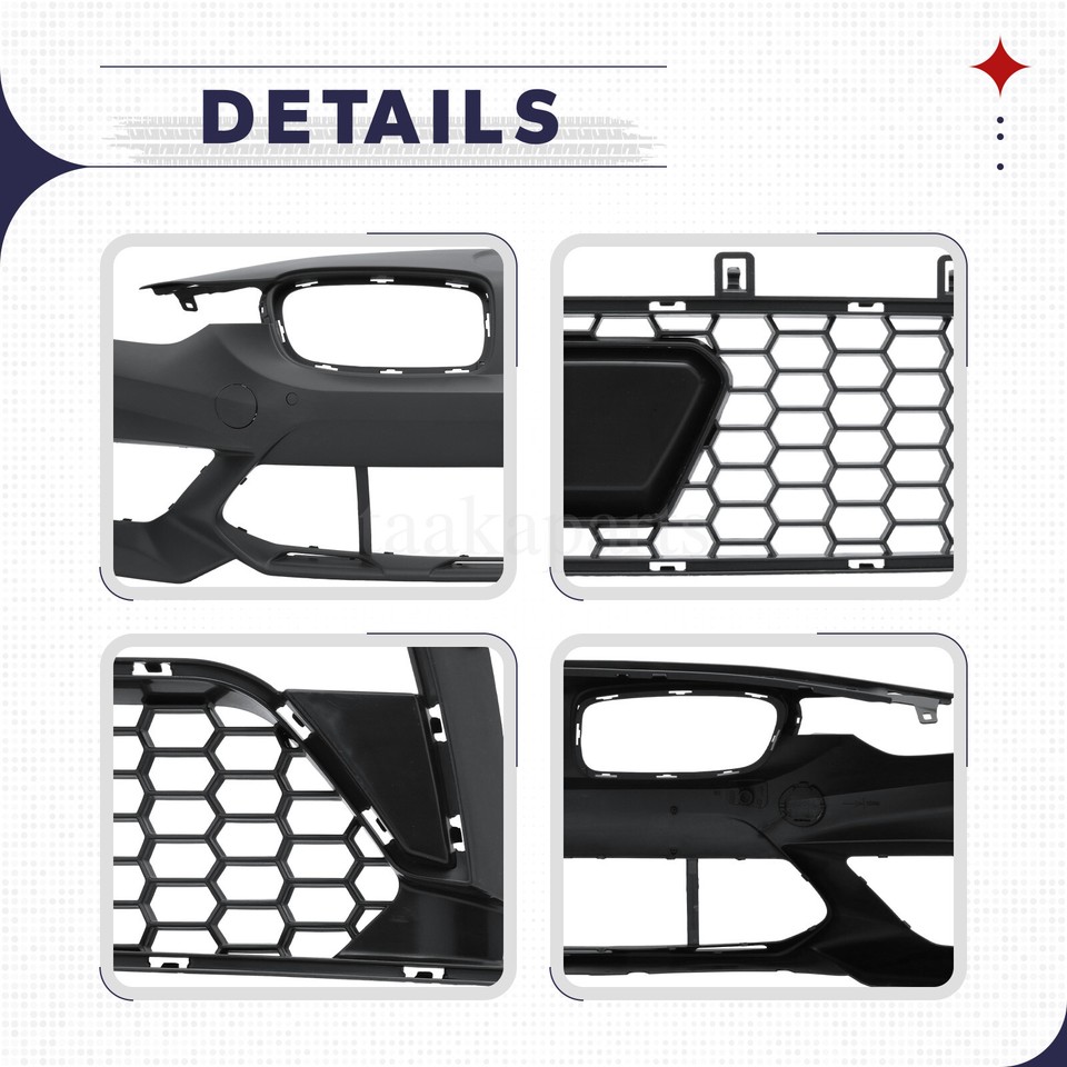 F30 M2 Style Front Bumper Cover Kit Complete For BMW 3 Series F30 F31 ...