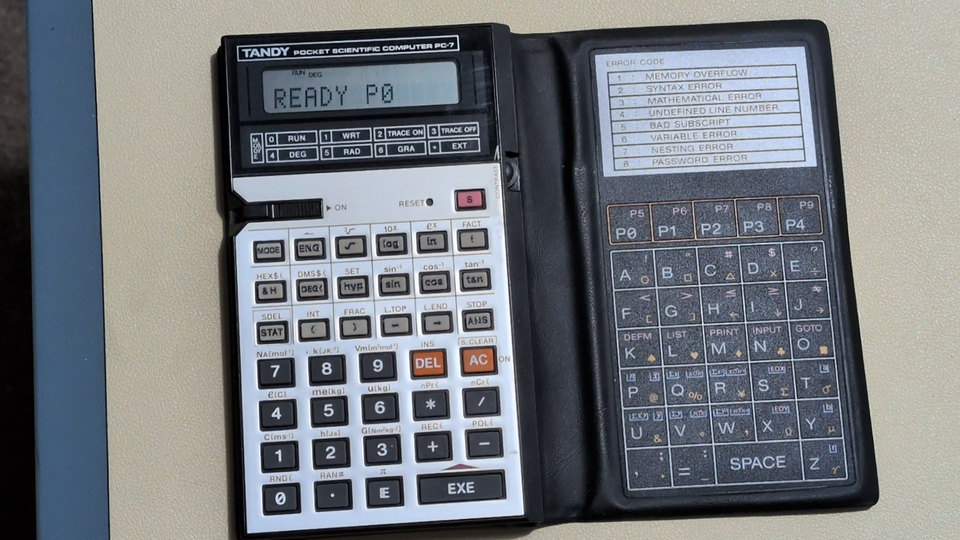 TANDY PC-7 Pocket Scientific Computer Calculator Radio Shack 26-3673 ...