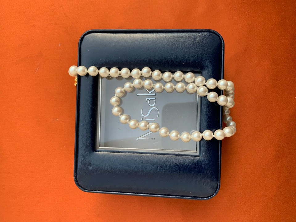 MISAKI Jewelry Women`s White Pearl Necklace, 7.0 mm (D) 18" (L) New ...