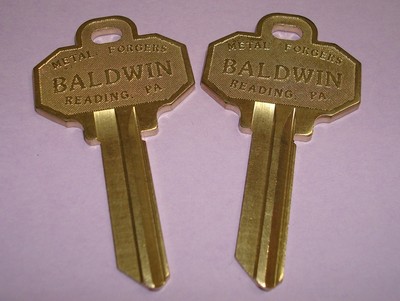 🔑 2 Brand New UNCUT BALDWIN 6 PIN KEY BLANKS Model BAL8336152 (2 Keys ...