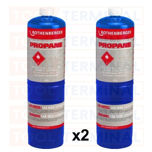 x2 Rothenberger Propane Gas Bottle Disposable Cylinder Plumbers Blow ...