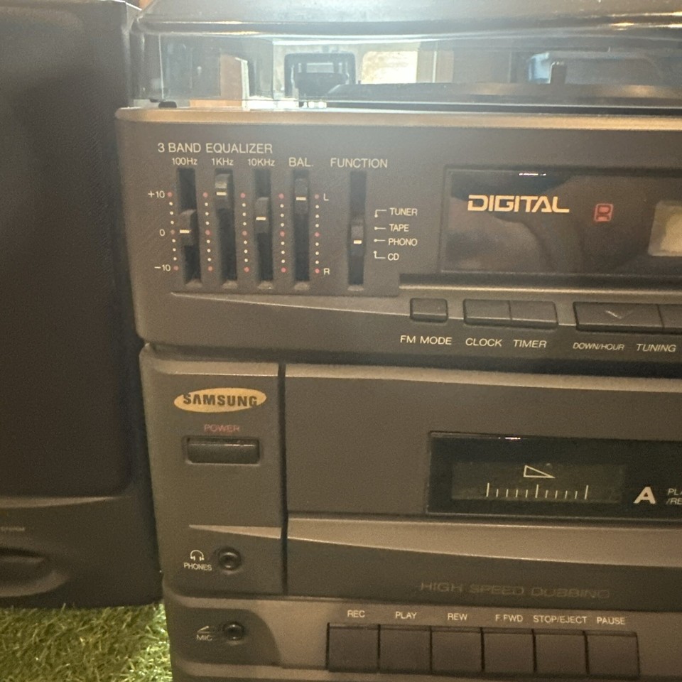 Vintage Samsung scm 6550 stereo record turntable, radio, tape, cd ...