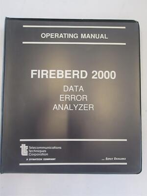 TTC Fireberd 2000 Data Error Analyzer Operating Manual, Used | eBay