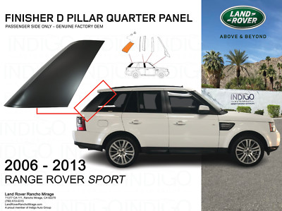 OEM LAND ROVER FINISHER D PILLAR QUARTER PANEL RANGE SPORT 06-13 RH ...