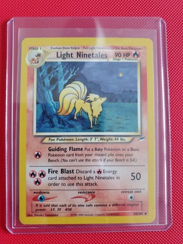 Light Ninetales Neo Destiny 50/105 Pokemon TCG Card MP Regular Uncommon ...