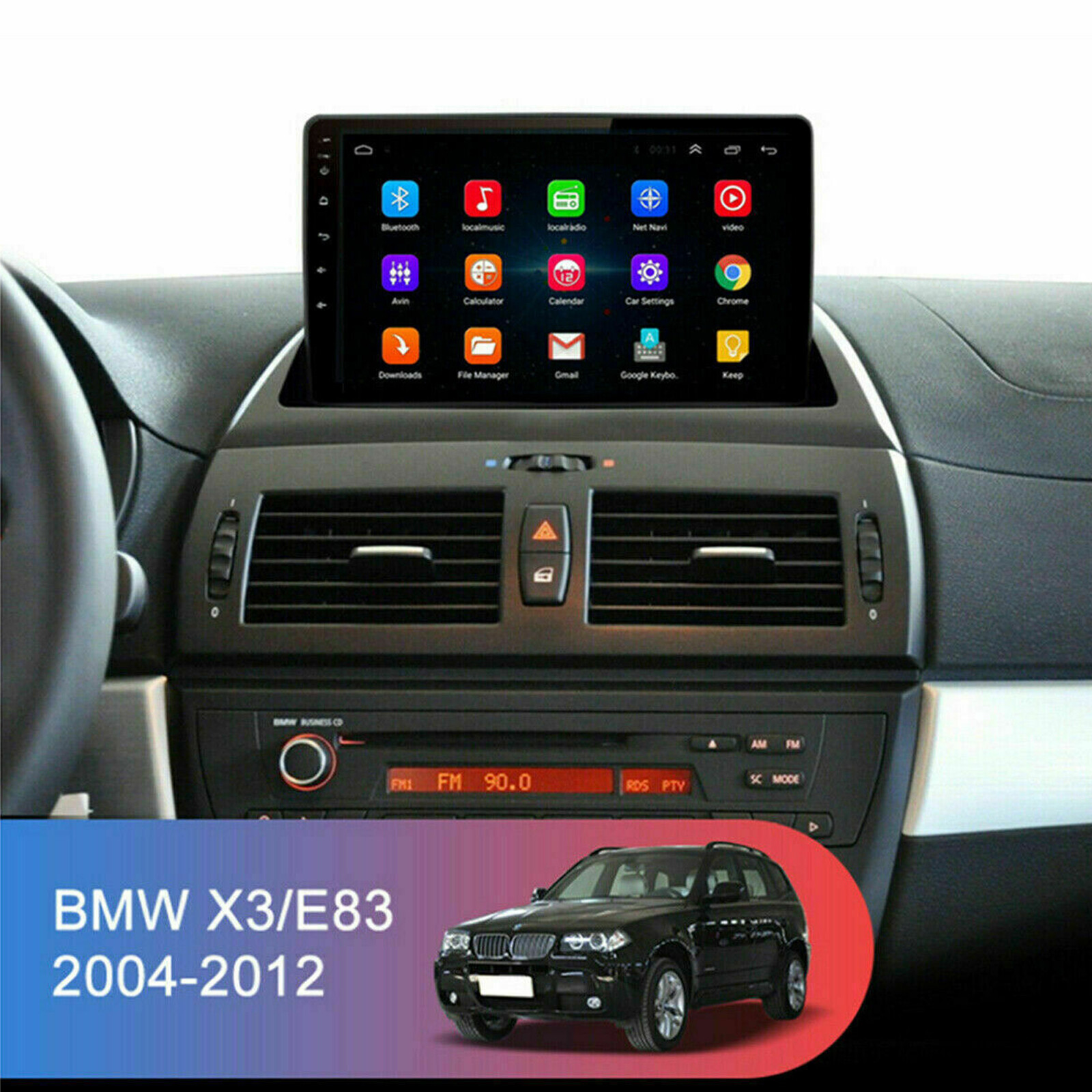 For BMW X3 E83 2004-2012 Car Stereo Radio Android 13.0 Wireless Carplay ...