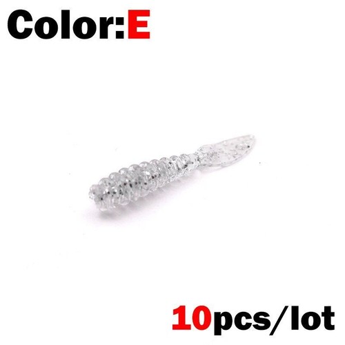 10pcs 3.5cm Mini Soft Lures Ocean Rock Fishing Wobblers Rubber Worm ...