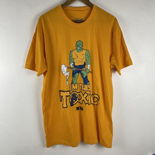 Toxic Crusaders Shirt Mens XL Orange Toxie Cartoon Troma Short Sleeve ...