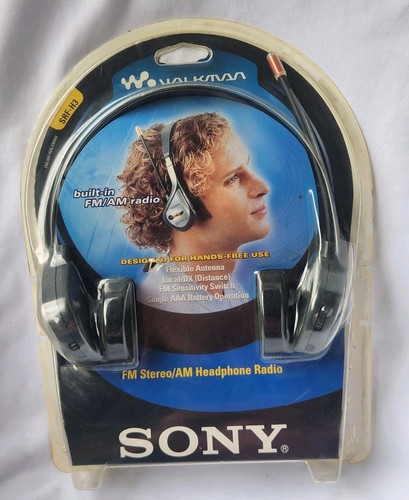Sony FM/AM Walkman SRF-H3 Stereo Headphone Radio Headset Sealed Vintage ...